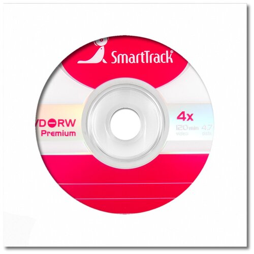 Перезаписываемый диск SmartTrack DVD-RW 4,7Gb 4x в бумажном конверте с окном, 1 шт.