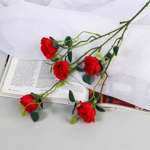 Цветы искусственные "Роза эустома" 47 см, микс