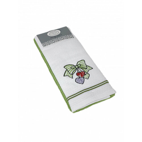 KARVEN Кухонное полотенце Сердечки цвет: зеленый, белый (40х60 см - 2 шт)
