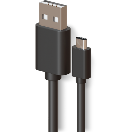 Дата-кабель USB - Type-C, 2.4А, 1м, черный, Miuko