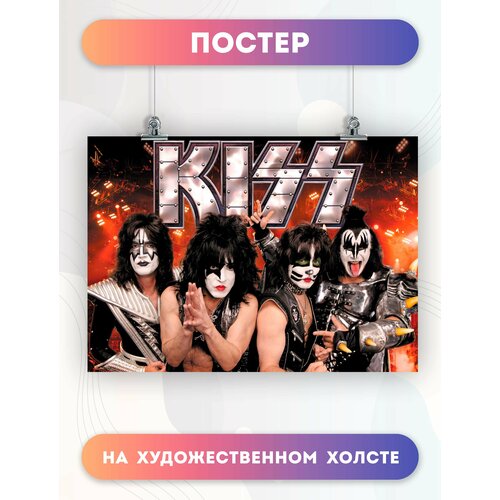Постер на стену рок-группа Kiss (5) 60х80 см