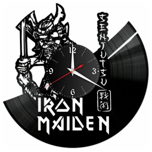 Часы из винила Redlaser "Iron Maiden, Айрон Мэйден" VW-12096