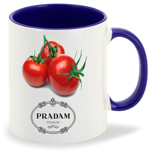 Кружка синий CoolPodarok Pradam pomidori. Продам помидоры