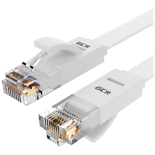 Патч-корд GCR RJ-45 - RJ-45 (GCR-LNC62), 5 м, белый