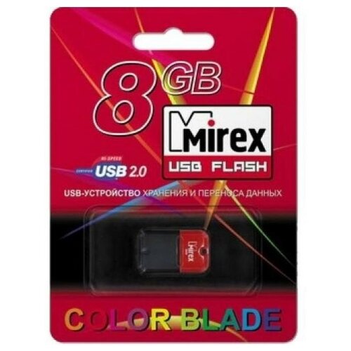 Флешка Mirex Arton (13600-FMUART08) красный 8Gb (USB2.0)