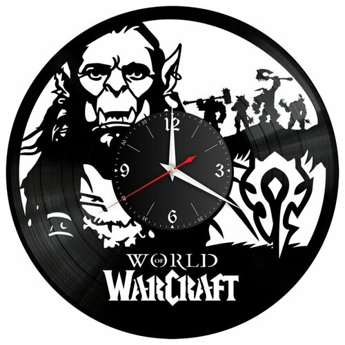Часы из винила Redlaser "Warcraft, Варкрафт, Оргрим" VW-10564