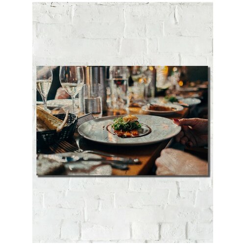 Картина интерьерная на рельефной доске Разное Еда (клубника, авокадо, блины, food, bar, drinks) - 4086