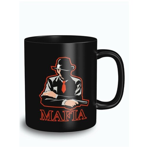 Кружка черная настолки мафия mafia - 4022