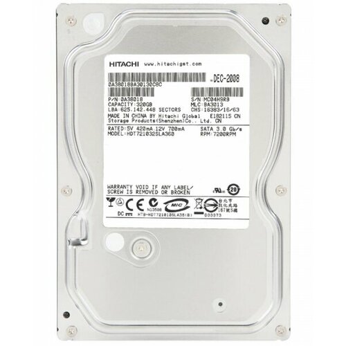 Жесткий диск Hitachi 0A38018 320Gb SATAII 3,5" HDD