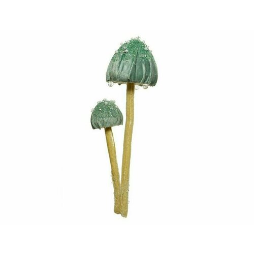 Интерьерное украшение грибные чудеса с эвкалиптовой шляпкой, полиэстер, велюр, подвеска, 23 см, Kaemingk 611085-4