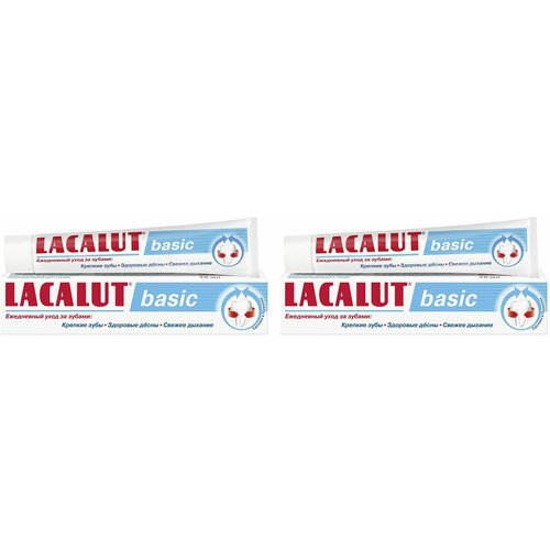 Зубная паста, Lacalut, Basic, 75 мл, 2 шт