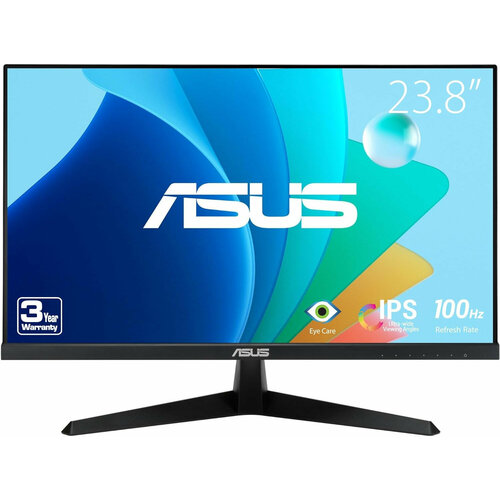 Монитор Asus 23.8" VY249HF черный IPS LED 1ms 16:9 HDMI матовая 1300:1 250cd 178гр/178гр 1920x1080 100Hz FHD 3.4кг