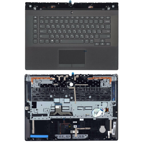 Клавиатура для ноутбука Lenovo 5CB0S16425 черная с черный топкейсом