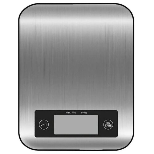Кухонные весы с электронным дисплеем CK652 5000 г/1 г, серебристые