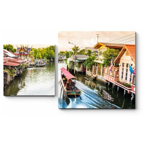 Модульная картина Путешествие по каналам Бангкока110x66