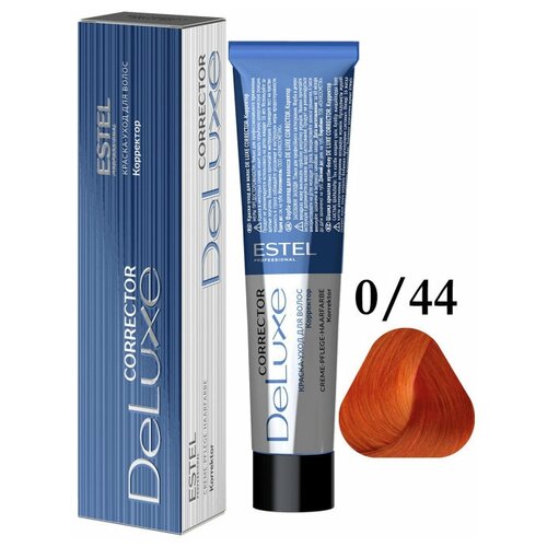 ESTEL De Luxe Corrector краска-уход для волос, 0/44 корректор оранжевый, 60 мл