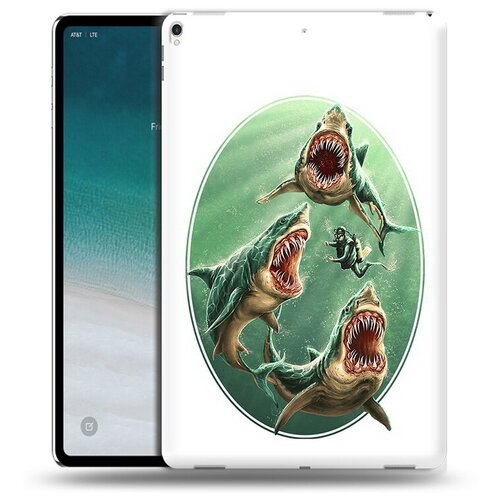 Чехол задняя-панель-накладка-бампер MyPads синяя бездна для iPad Pro 12.9 (2018) A1895/A1983/A2014 противоударный