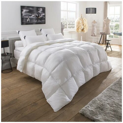 Одеяло пуховое, 2-х спальное, натуральный гусиный ПУХ-100% /облегченное/всесезонное