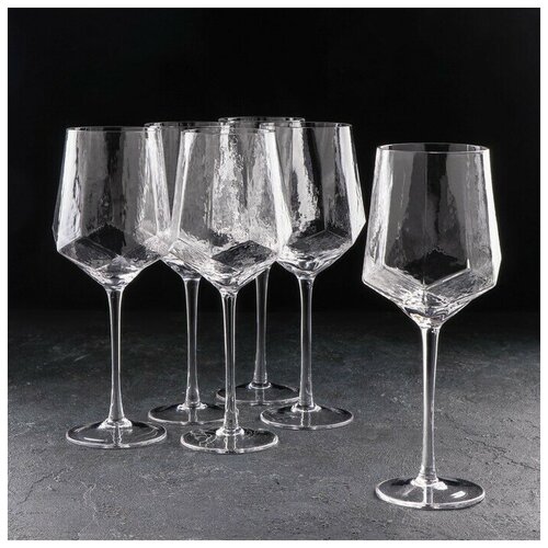 Набор бокалов для вина "Дарио", 500 мл, 7,3х25 см, 6 шт, цвет прозрачный