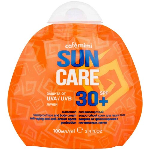 Cafemimi/Солнцезащитный водостойкий крем для лица и тела SPF30+, 100 мл