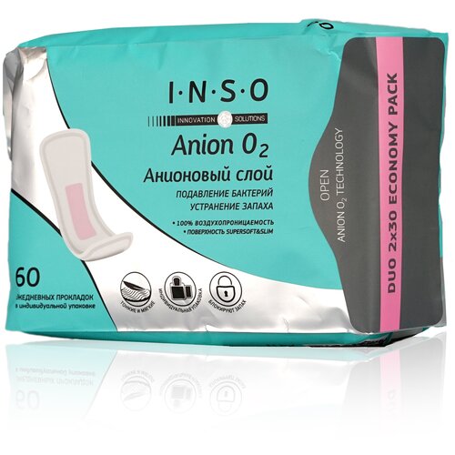 Ежедневные прокладки INSO Anion O2 60шт