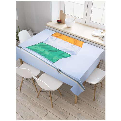Скатерть прямоугольная JoyArty "Ирландский флаг" из сатена, 120x145 см