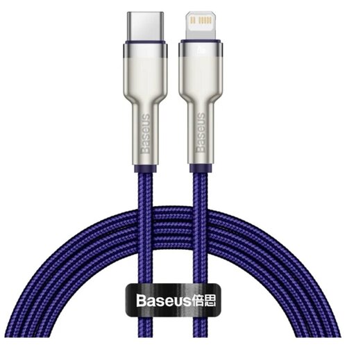 Кабель Cafule Series Metal Data USB Type C - Lightning Cable Power Delivery 20 W 1 метр фиолетовый