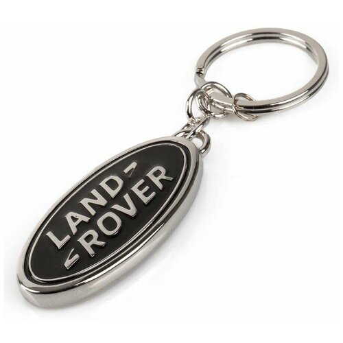 Брелок Land Rover, черный, серебряный