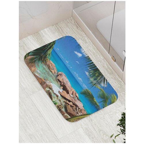 Коврик JoyArty противоскользящий "Камни на береге" для ванной, сауны, бассейна, 77х52 см