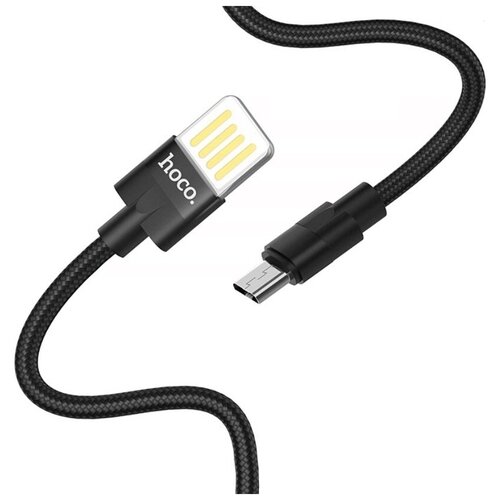 Кабель Hoco U55 Dual side USB - Micro USB 1.2 м, черный