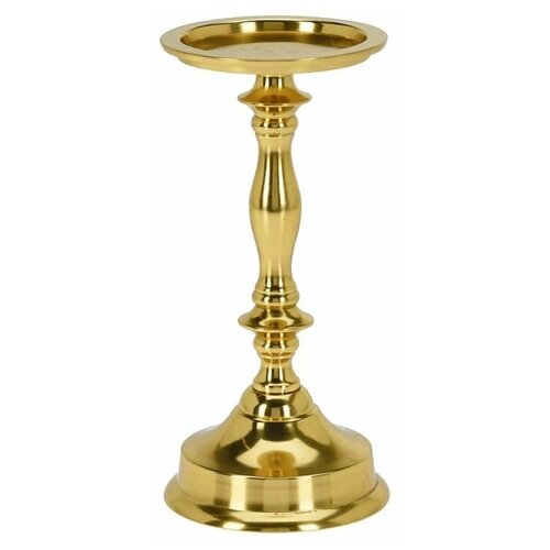 Канделябр брилларе (медиум), для свечи-столбика, золотой, 22 см, Koopman International A06931920