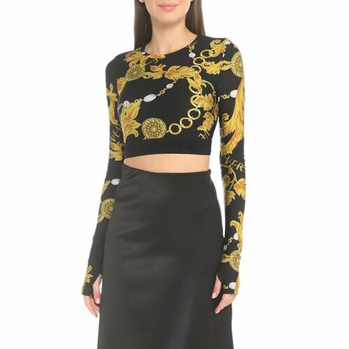 Топ Versace Jeans Couture, размер 40, черный