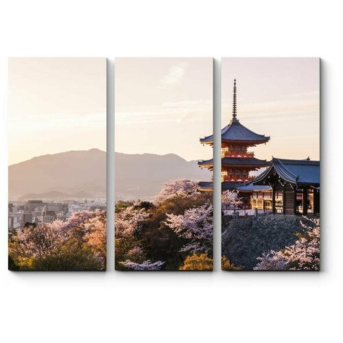 Модульная картина Цветение сакуры в Киото 60x43