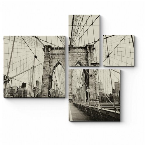 Модульная картина Все мосты ведут в Нью-Йорк 162x135