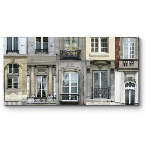 Модульная картина Парижские окна100x50
