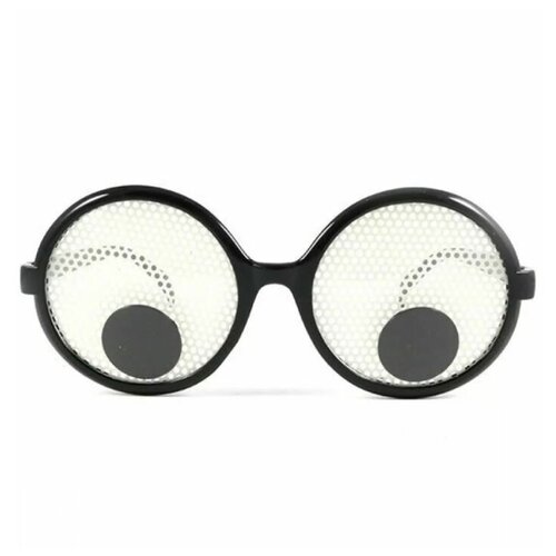 Карнавальные очки "Глазки" черные, украшение для праздника