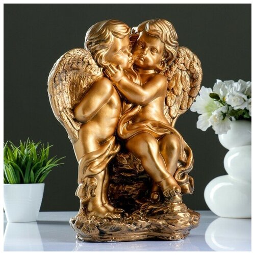 Фигура 'Ангел и Фея стоя' бронза 20х30х36см
