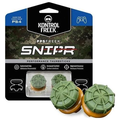 Накладки на стики KontrolFreek Grips SNIPR Green для геймпада Dualshock PS4 (зелёный)