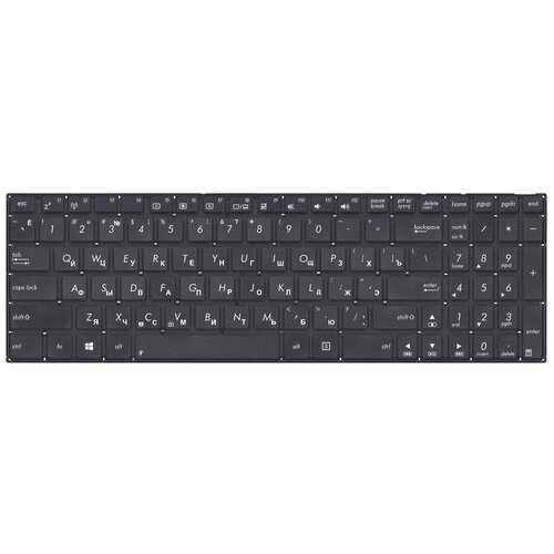 Клавиатура для ноутбука Asus X502U, Русская, Чёрная без рамки, Плоский Enter