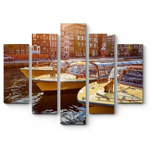 Модульная картина На берегу канала в Нидерландах 85x68