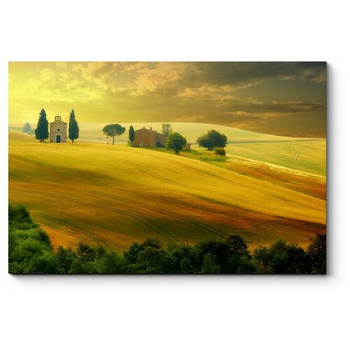 Модульная картина Летний закат в Тоскане 90x60