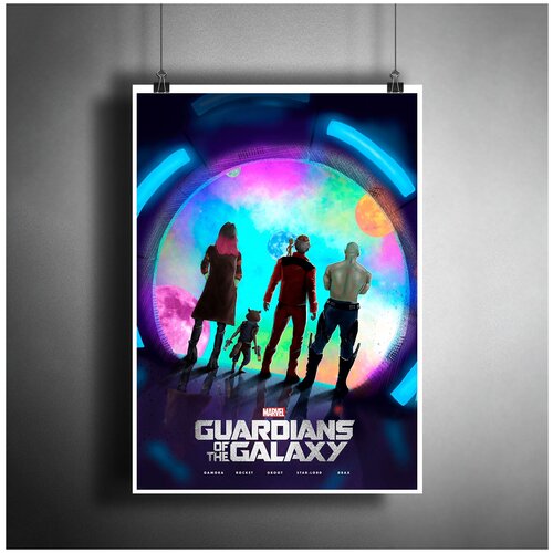 Постер плакат для интерьера "Фильм: Стражи Галактики. Guardians of the Galaxy. Комиксы Марвел"/ Декор дома, офиса. A3 (297 x 420 мм)