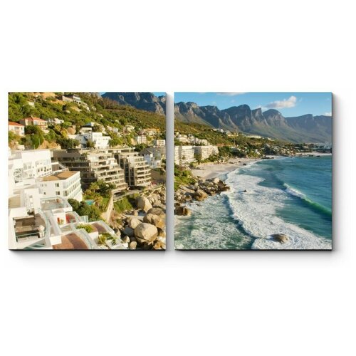 Модульная картина На побережье Кейптауна50x25