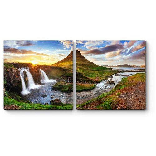 Модульная картина Живописный пейзаж Исландии190x95