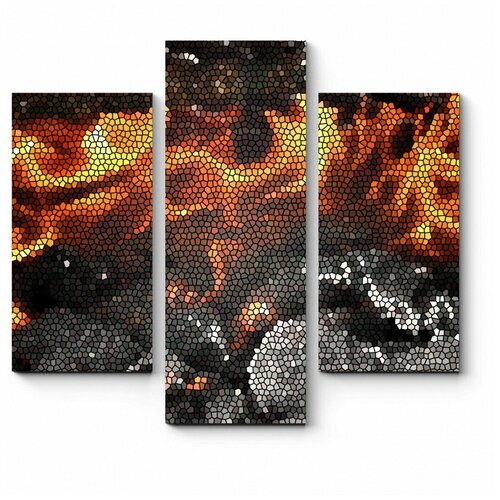 Модульная картина Согревающее пламя 120x108