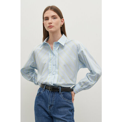 Блуза FINN FLARE, размер L, голубой