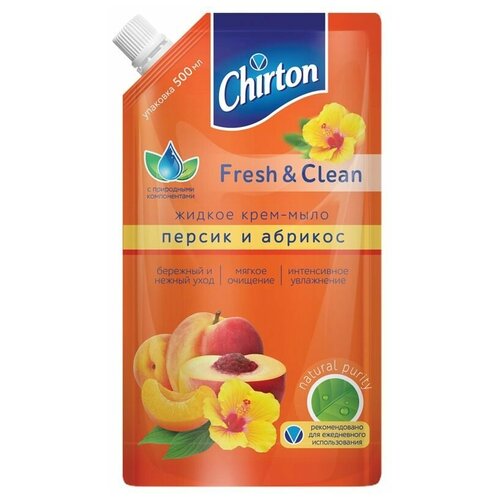 Чиртон / Chirton Fresh & Clean - Жидкое крем-мыло для рук Персик и абрикос 500 мл