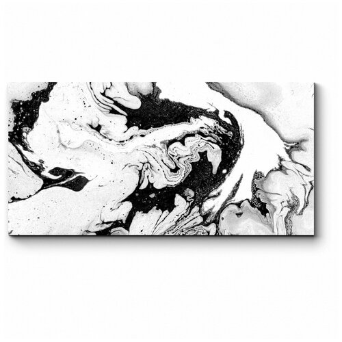Модульная картина Черно-белое море 60x30