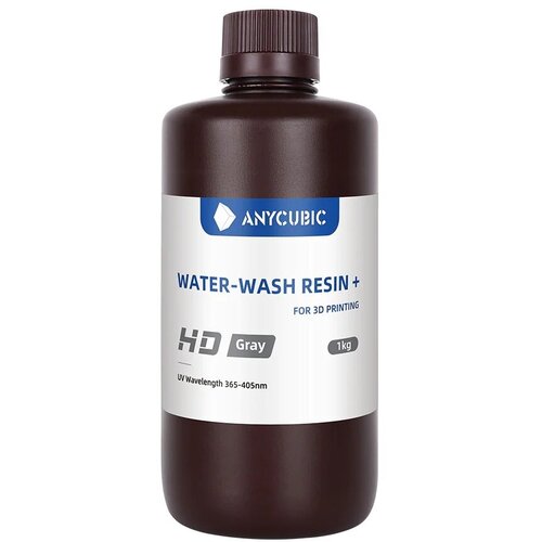 Фотополимерная водосмываемая смола Anycubic Water Wash Resin+ HD серая