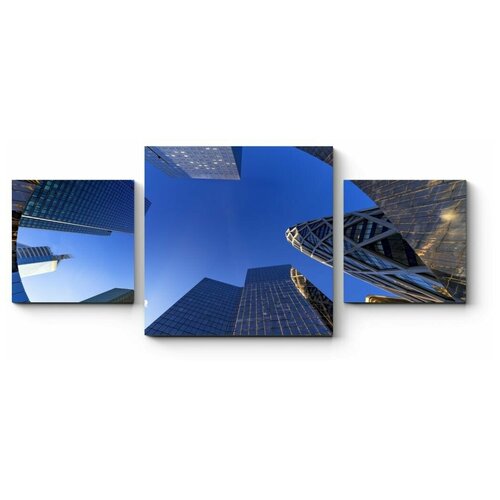 Модульная картина Зеркало парижских небоскребов100x43